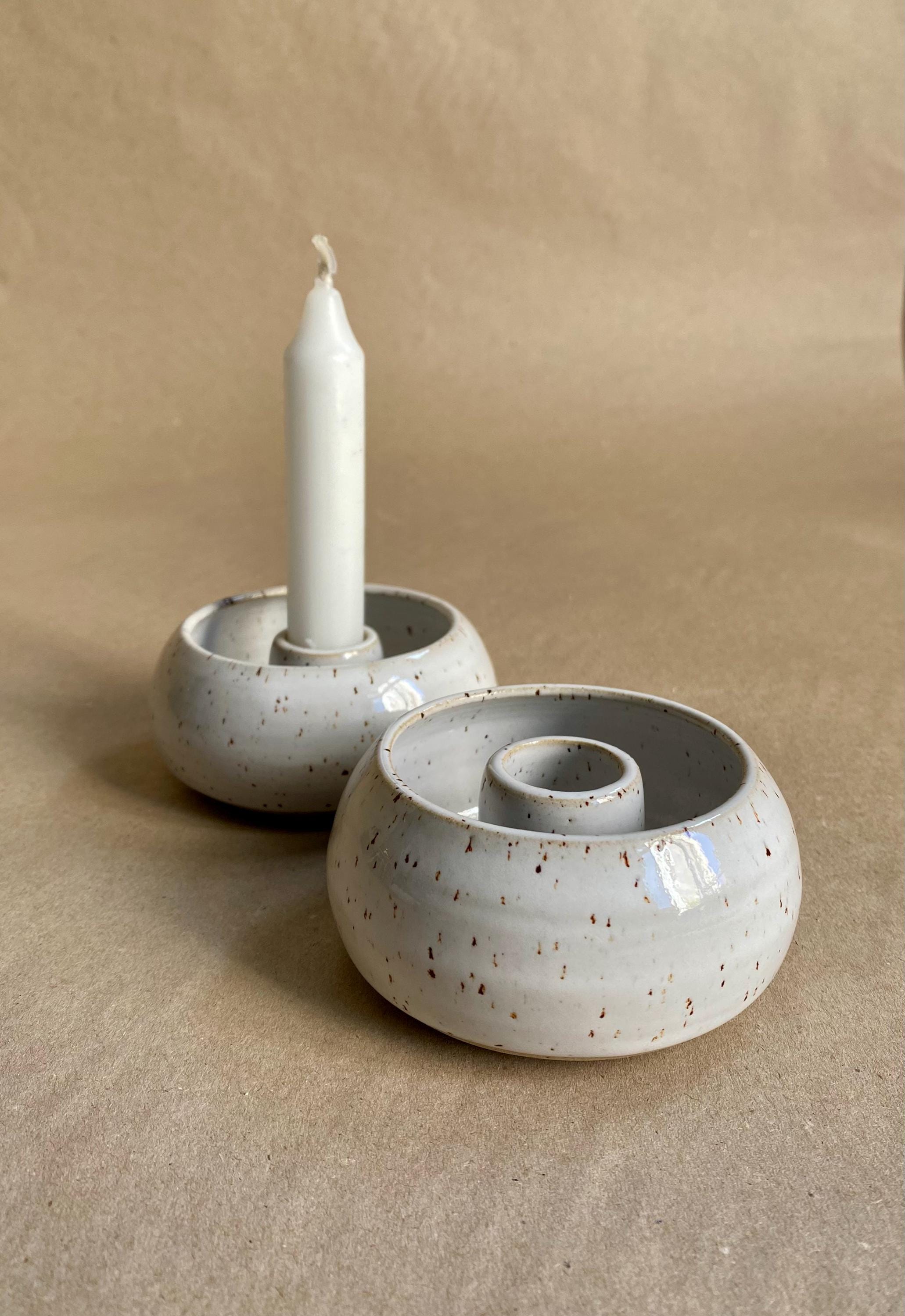 Handmade Ceramic Candlestick Holder | Minimalistic Ceramics - Etsy