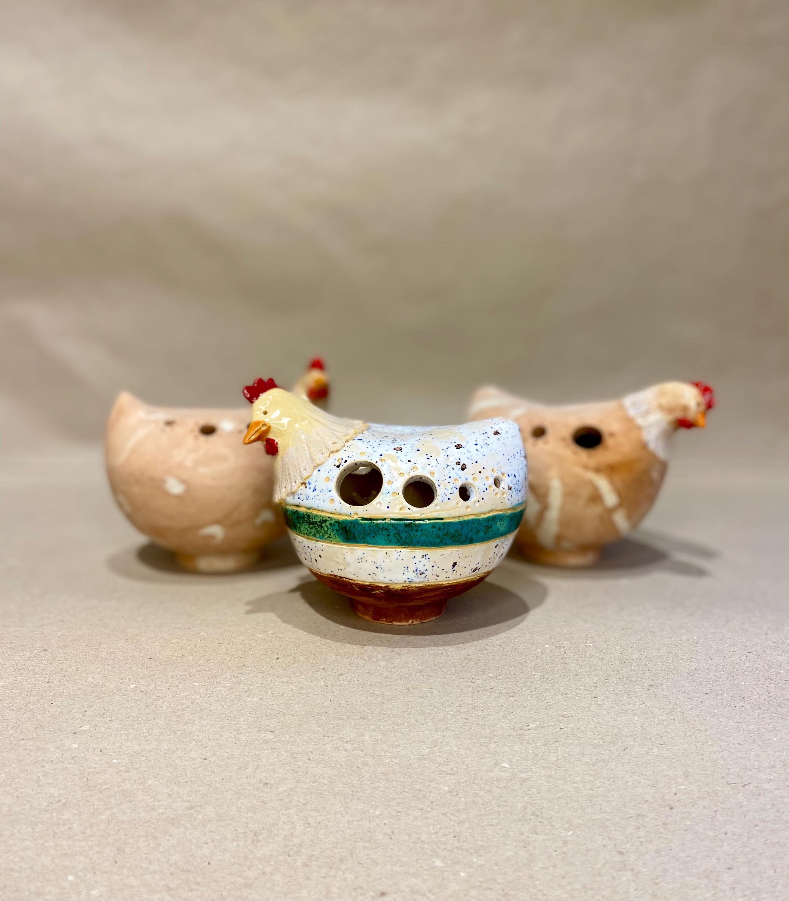 Handmade Ceramic Chicken | Hen Sculpture | Ceramic Decor - Etsy