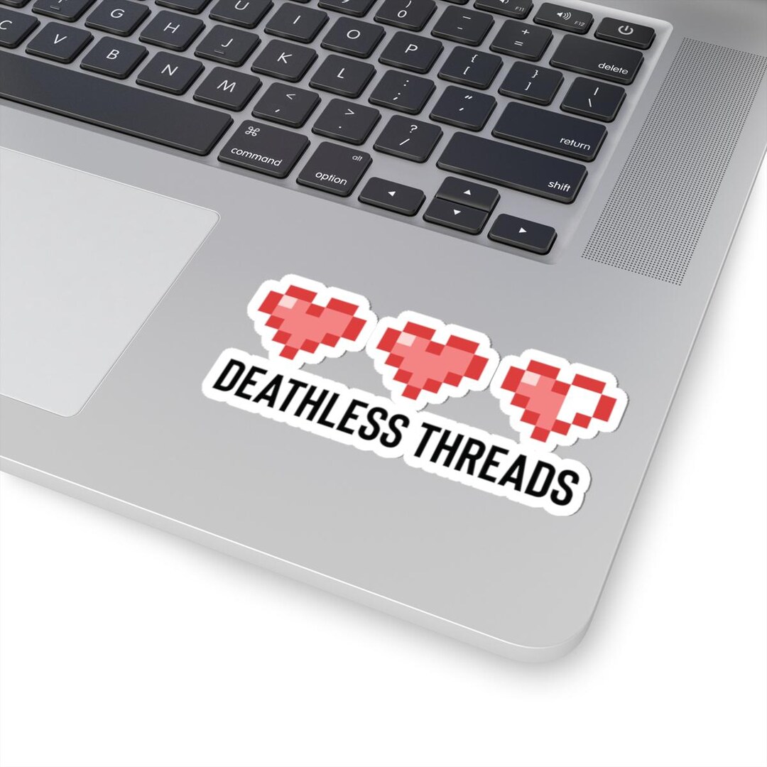 8bit Pixel Gamer Kiss-cut Stickers, Deathless Threads Brand Sticker ...