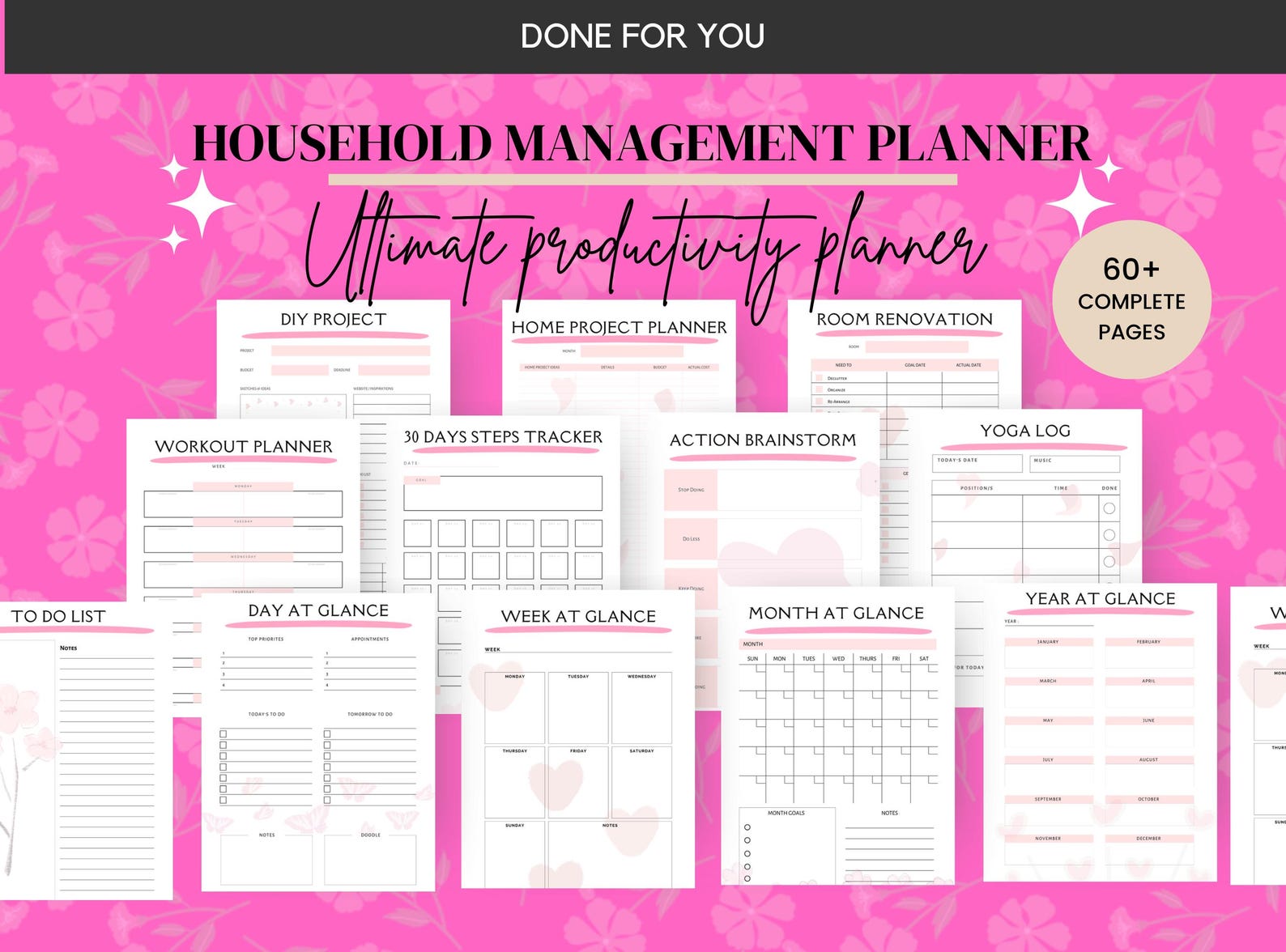 Household Planner | Printable Household Management Binder | Household ...