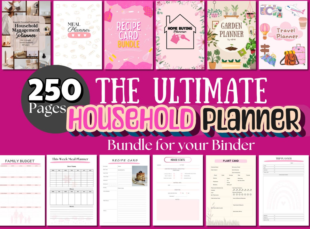 The Ultimate Household Planner, Household Binder, All-in-one Digital ...