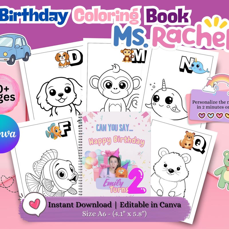 Ms Rachel Coloring Pages - Etsy