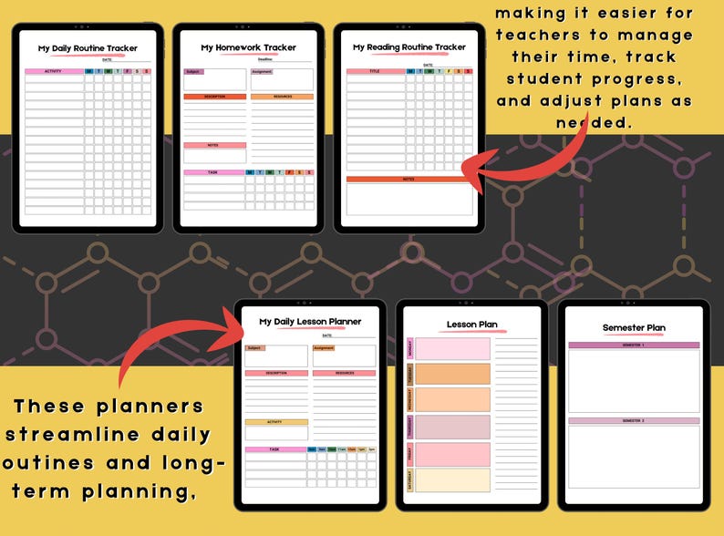 2025 Editable Teacher Planner - Printable and Canva Template - 60 ...