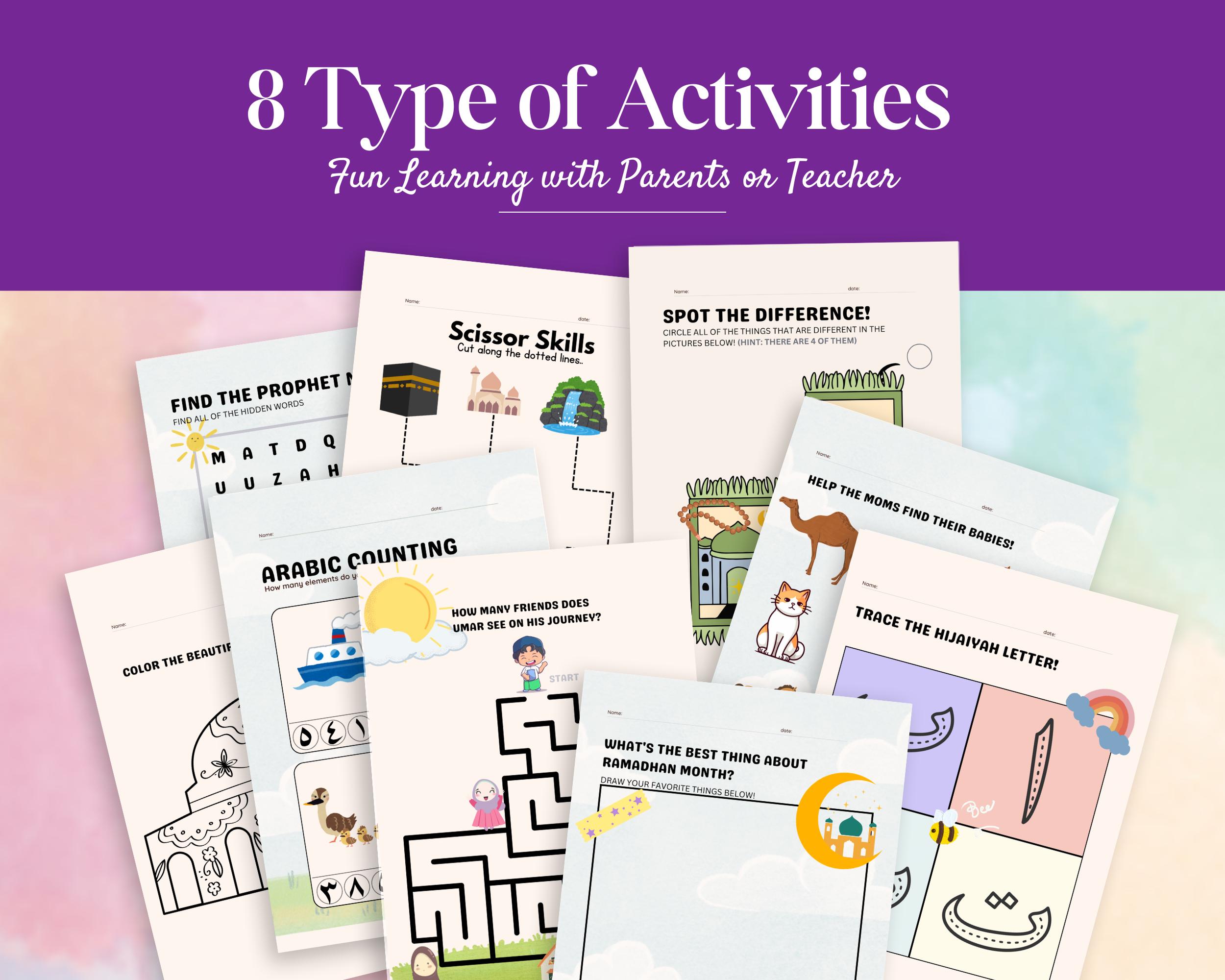 Islamic Activity Book for Kids - Fun Learning Resource - Etsy