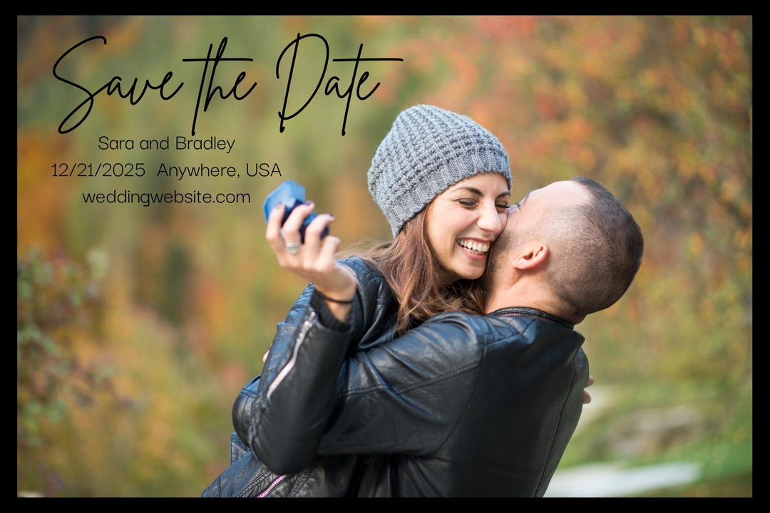 Save the Date Wedding Announcement Photo Magnet - Etsy