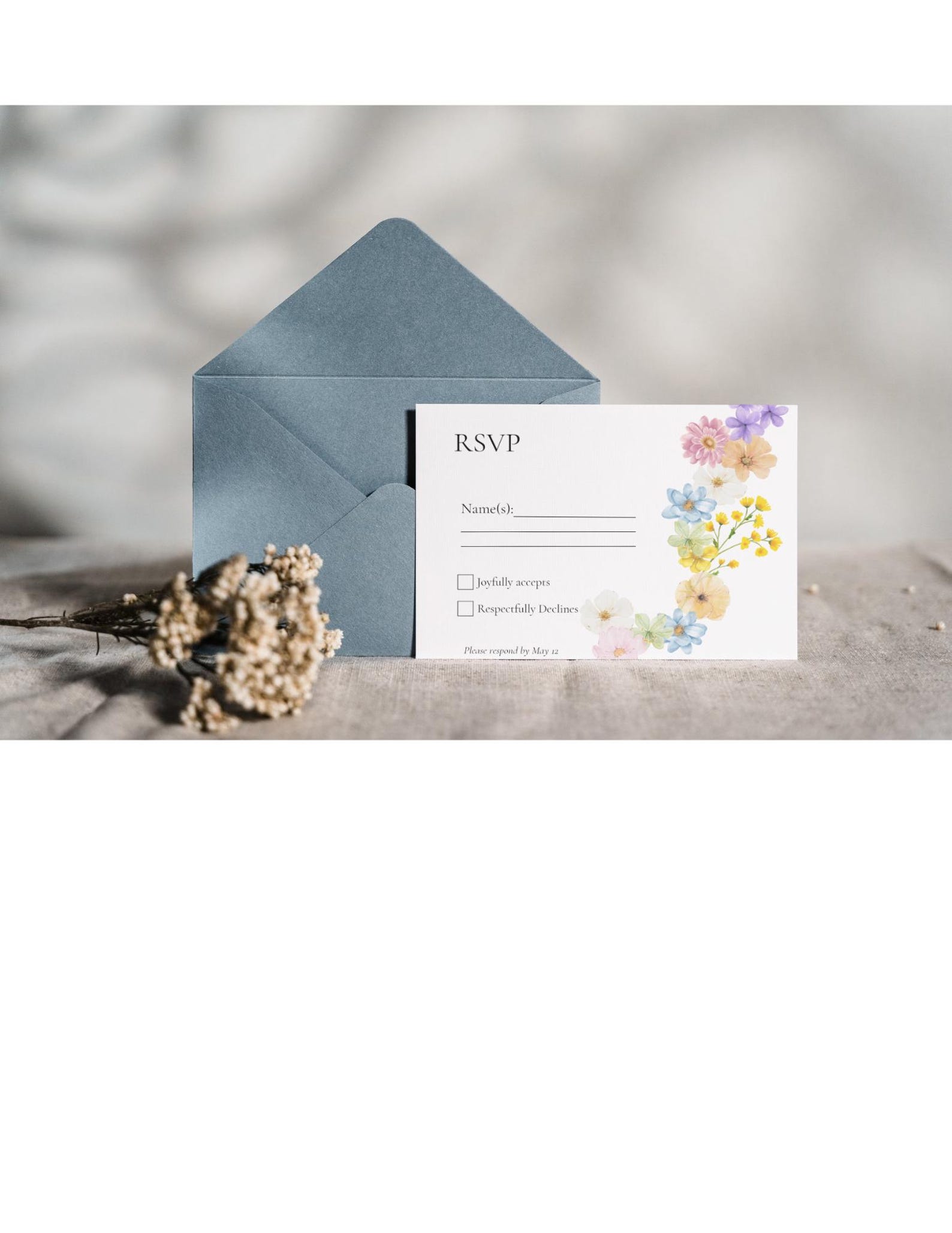 Bright Floral Wedding Invitation Template | Printable & Customizable ...