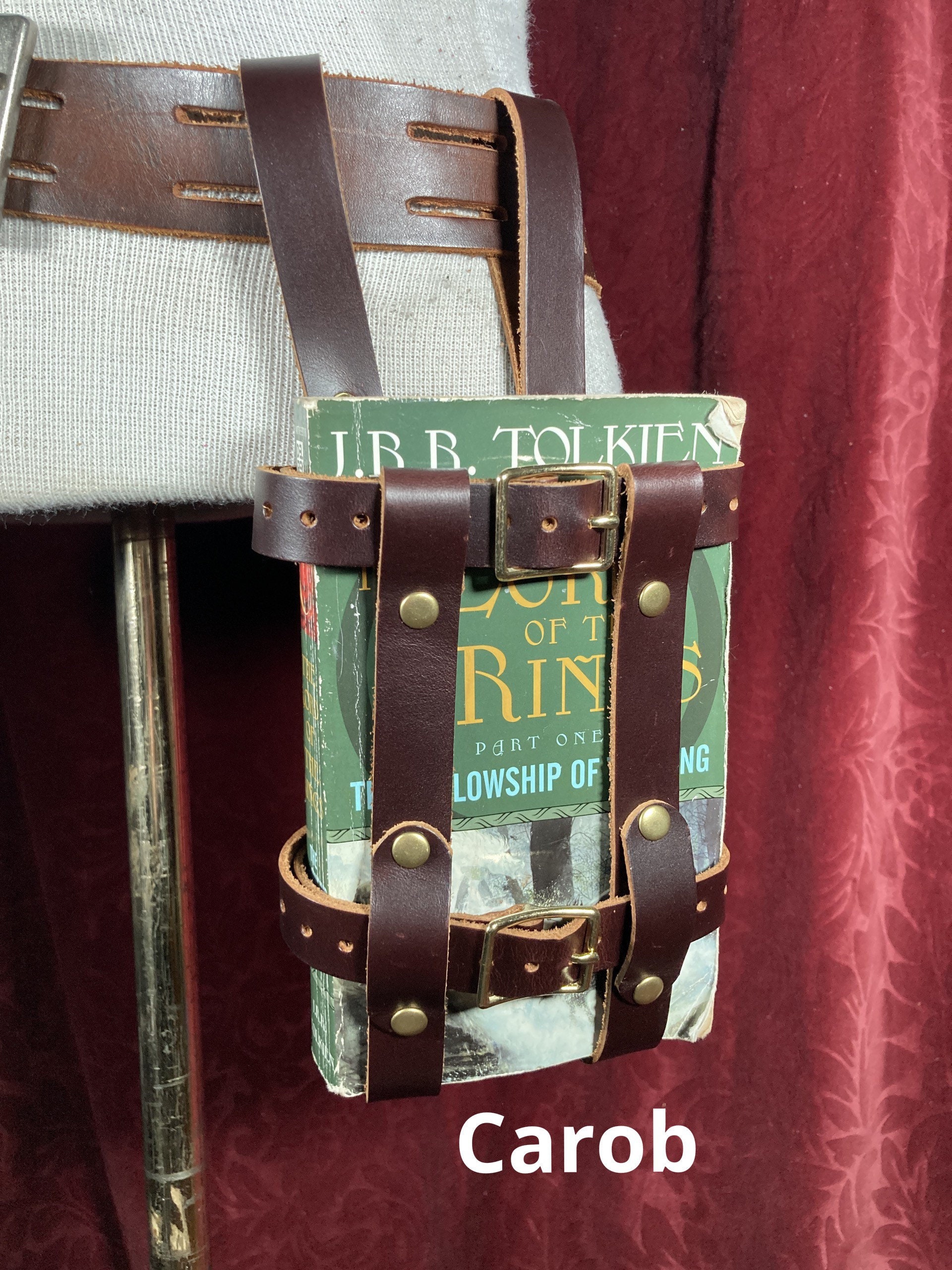 Book Holster, Leather Strap holster/ for paperback book, journal ...