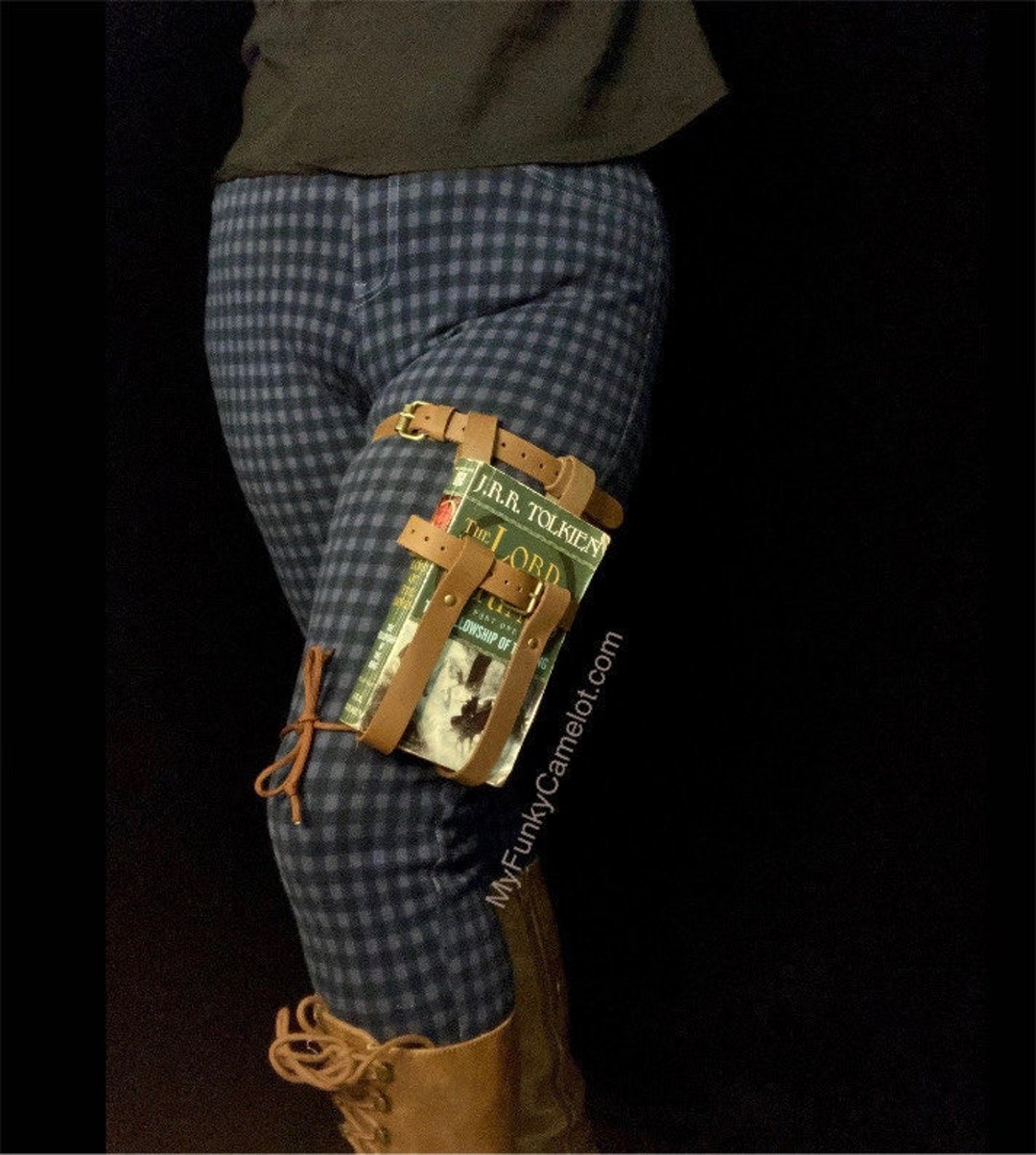 Thigh Book Holster, Paperback Book Holster, Real Leather, Renfaire ...