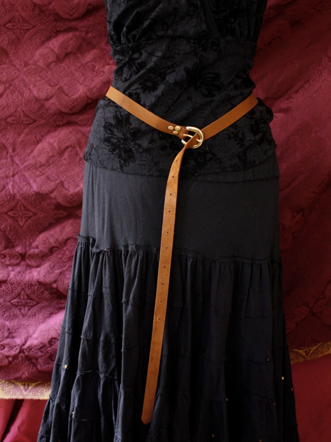 Extra Long Belt Leather Medieval Steampunk, 60", 72" or 80" 3/4 Inch Re ...