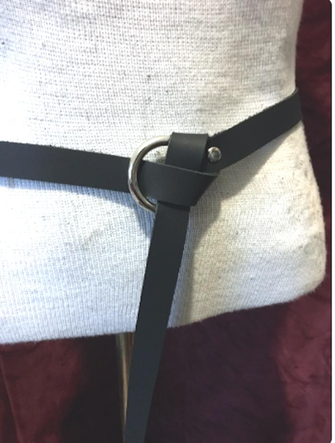 Leather Ring Belt, Double Wrap, Medieval Renaissance Costume - Etsy