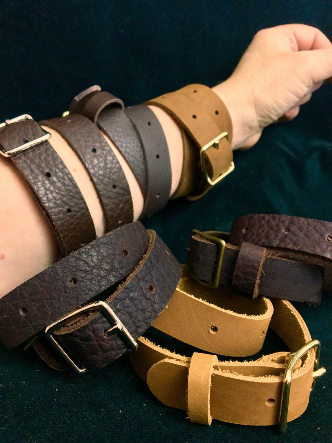 Buckled Strap Small Belt Leather Arm Garter/ Thigh Garter / Wrap ...