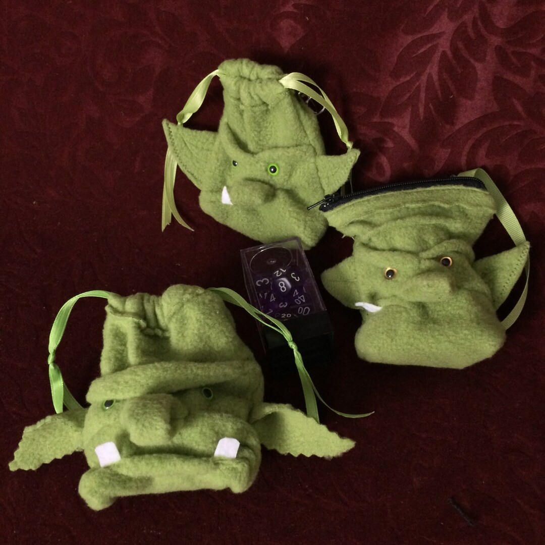 Dice Bag, Small Pouch Orc Goblin Ogre Monster Drawstring Pouch ...