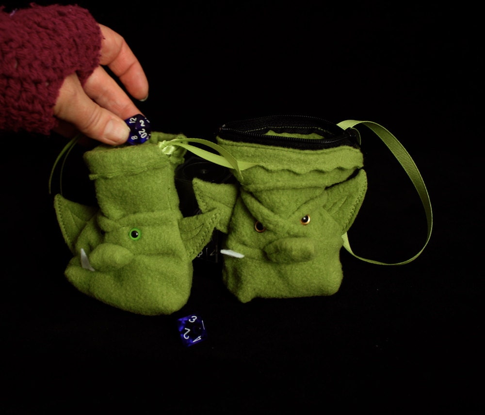 Dice Bag Small Pouch Orc Goblin Ogre Monster Drawstring - Etsy