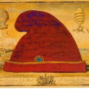 Phrygian Cap French Revolutionary Hat in Red Linen, Olive Green Hemp ...