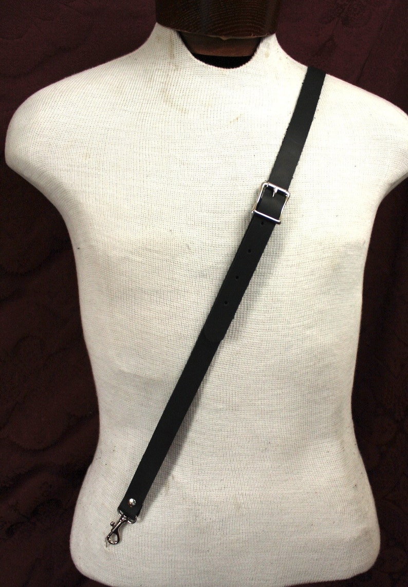Leather Suspenders single Shoulder Bandolier Black Brown | Etsy