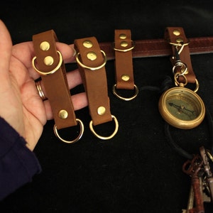 Belt Loop Accessory Gadget Hanger, Real Leather/larp, Hiker, Renfaire ...