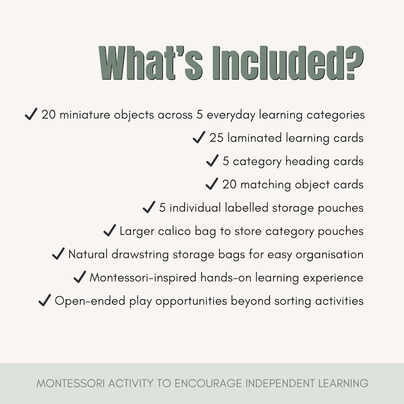 Montessori Everyday Learning Kit | Sorting & Classification Toy ...