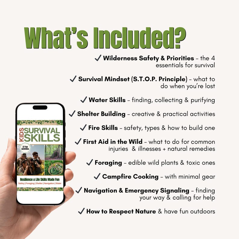 Kids Wilderness Survival Guide: Bushcraft Workbook, Homeschool Nature ...