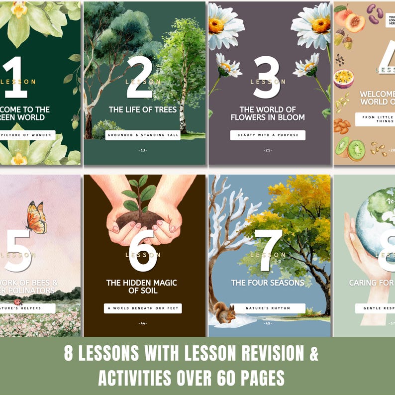 Nature Activity Book for Kids | Montessori Inspired Outdoor Learning ...