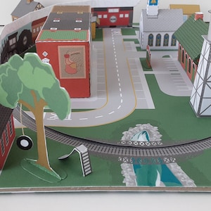 Model Train Layout Printable PDF Paper Craft - Etsy