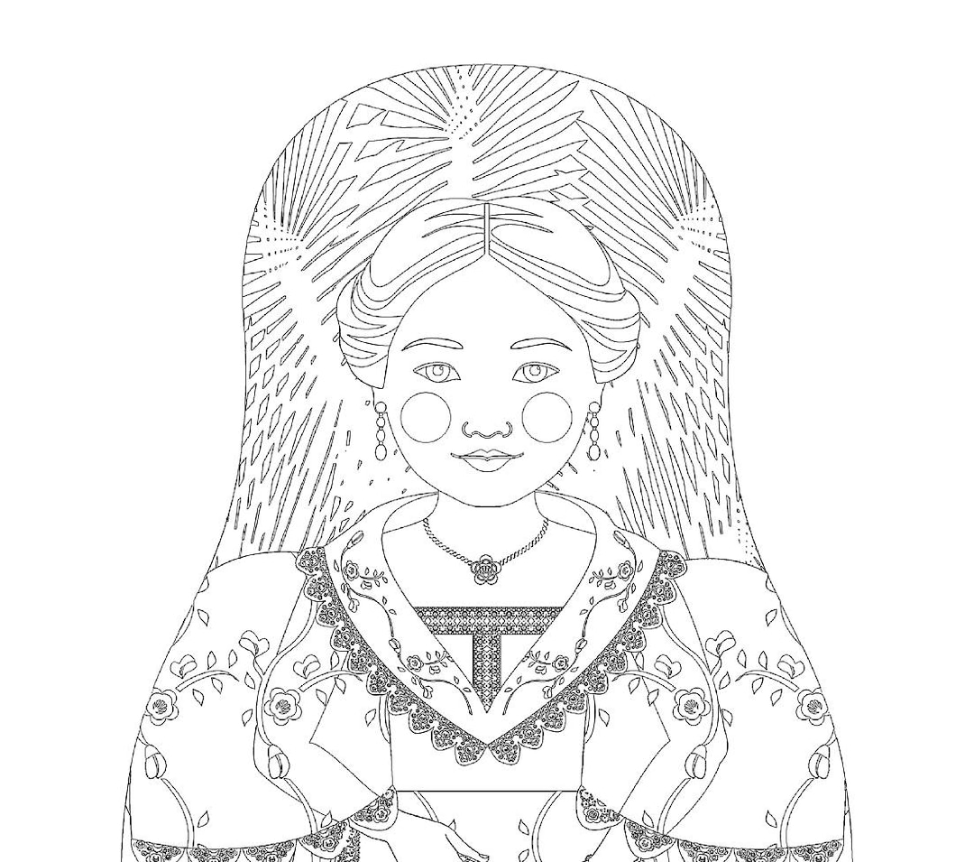 Filipina Coloring Sheet Printable File Traditional Folk - Etsy
