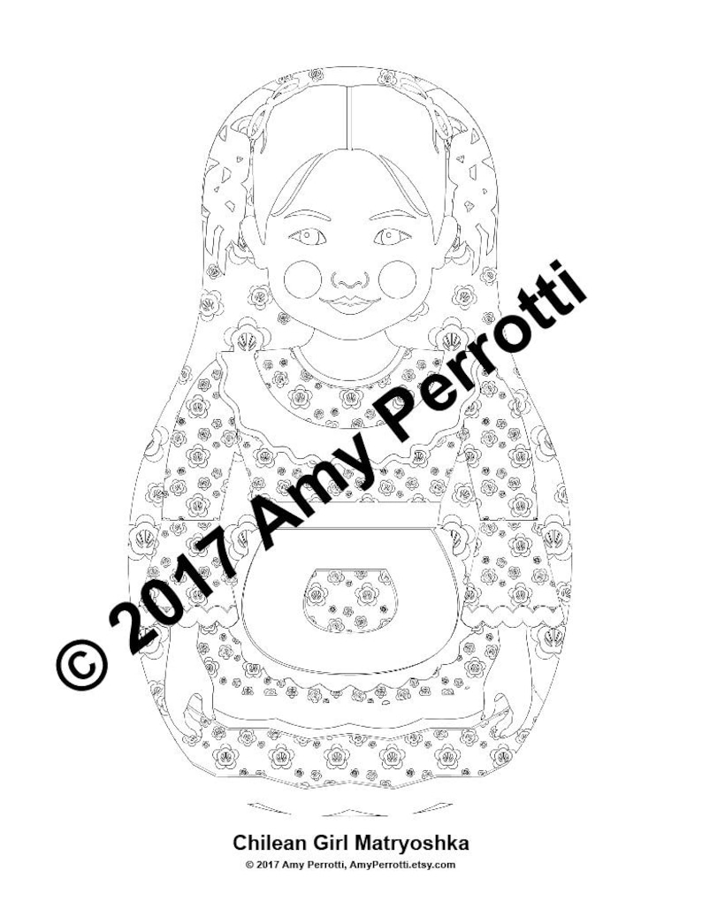 Chilean Coloring Sheet Printable File, Traditional Folk Dress ...