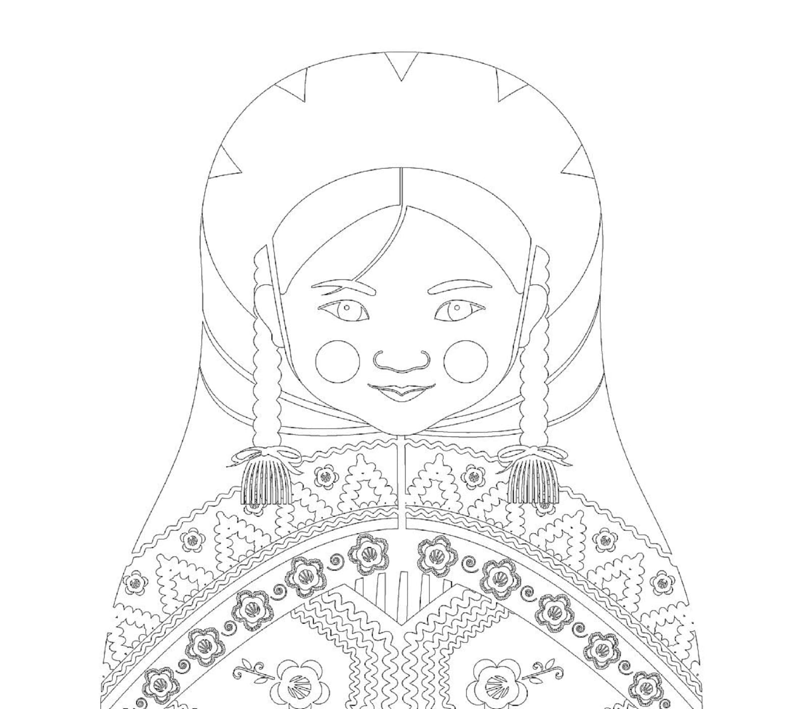 Peruvian Coloring Sheet Printable File, Traditional Folk Dress ...