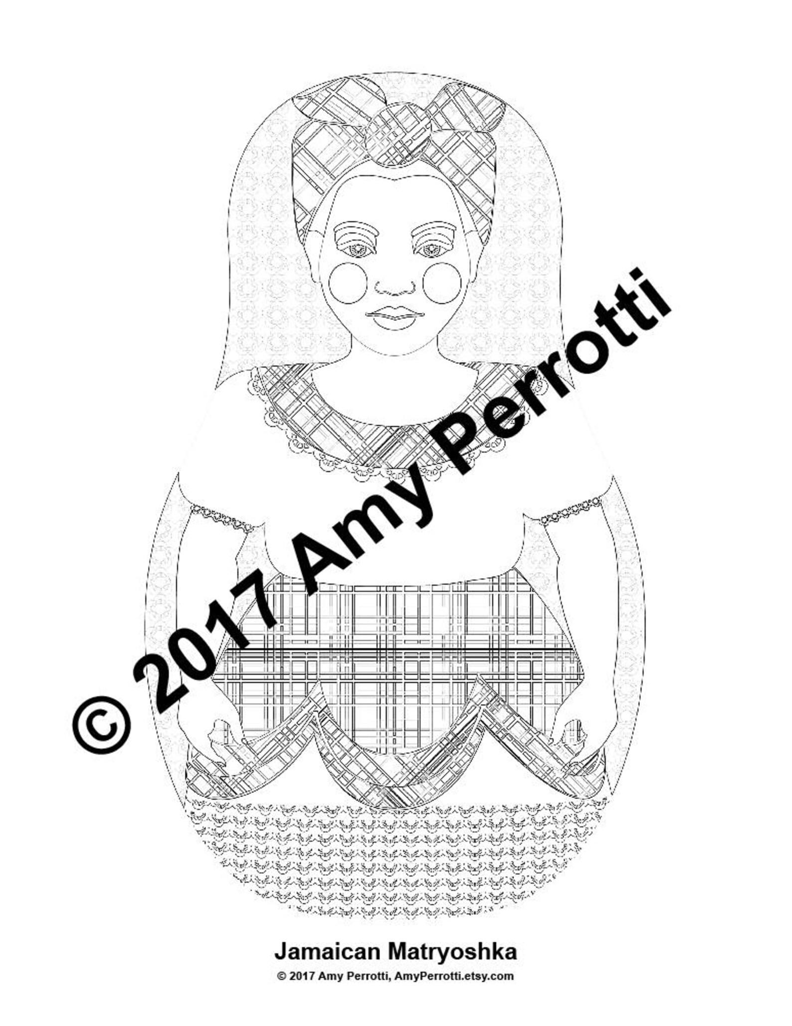 Jamaican Coloring Sheet Printable File Traditional Folk - Etsy