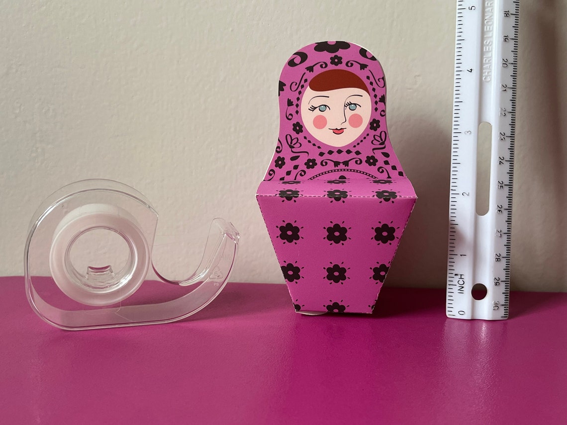 Matryoshka Party Favor Boxes Printable File Russian Babushka Nesting ...