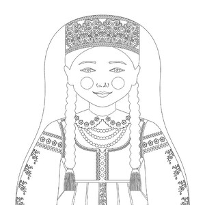 Lithuanian Coloring Sheet Printable File, Traditional Folk Dress ...