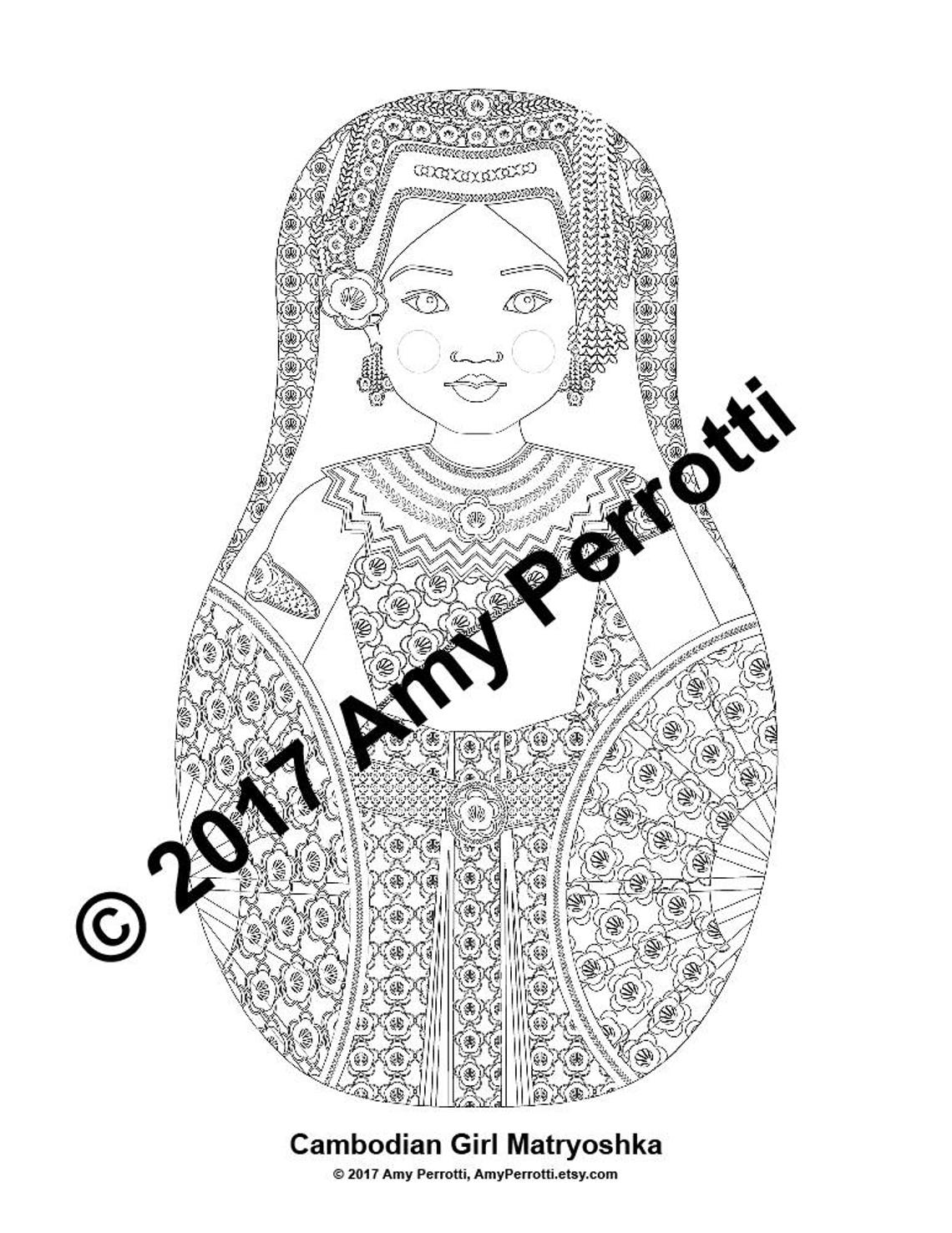 Cambodian Dancer Coloring Sheet Printable File Traditional - Etsy