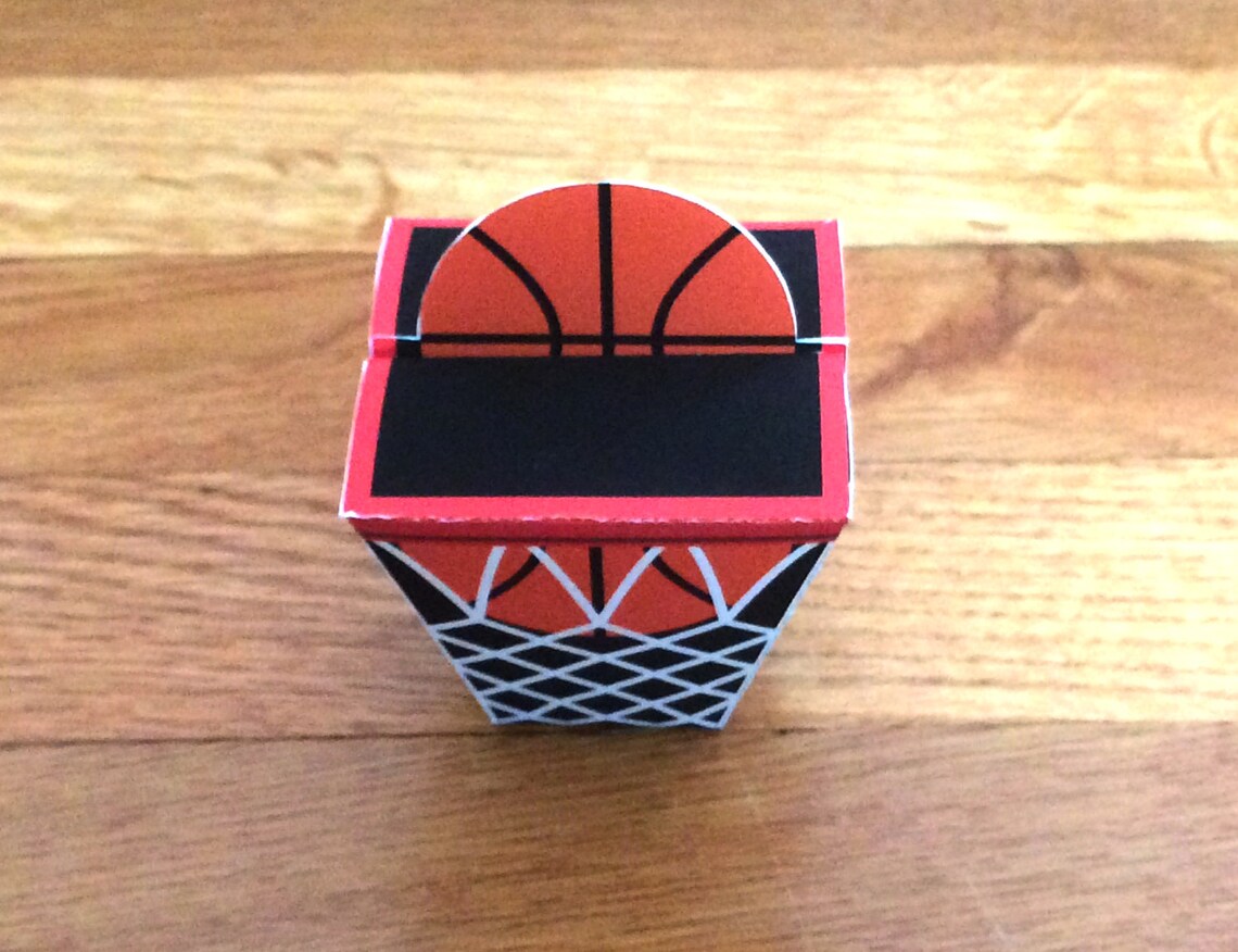 Basketball Party Favor Box DIY Printable File Craft - Etsy