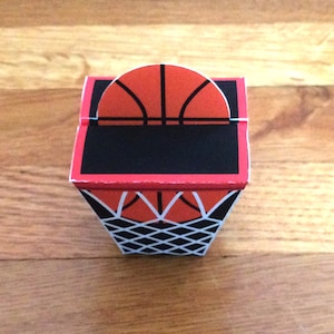 Basketball Party Favor Box DIY Printable File Craft PDF and PNG Files ...