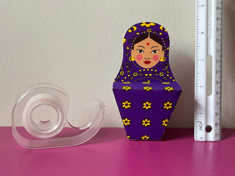 Indian Matryoshka Party Favor Boxes Printable - Etsy
