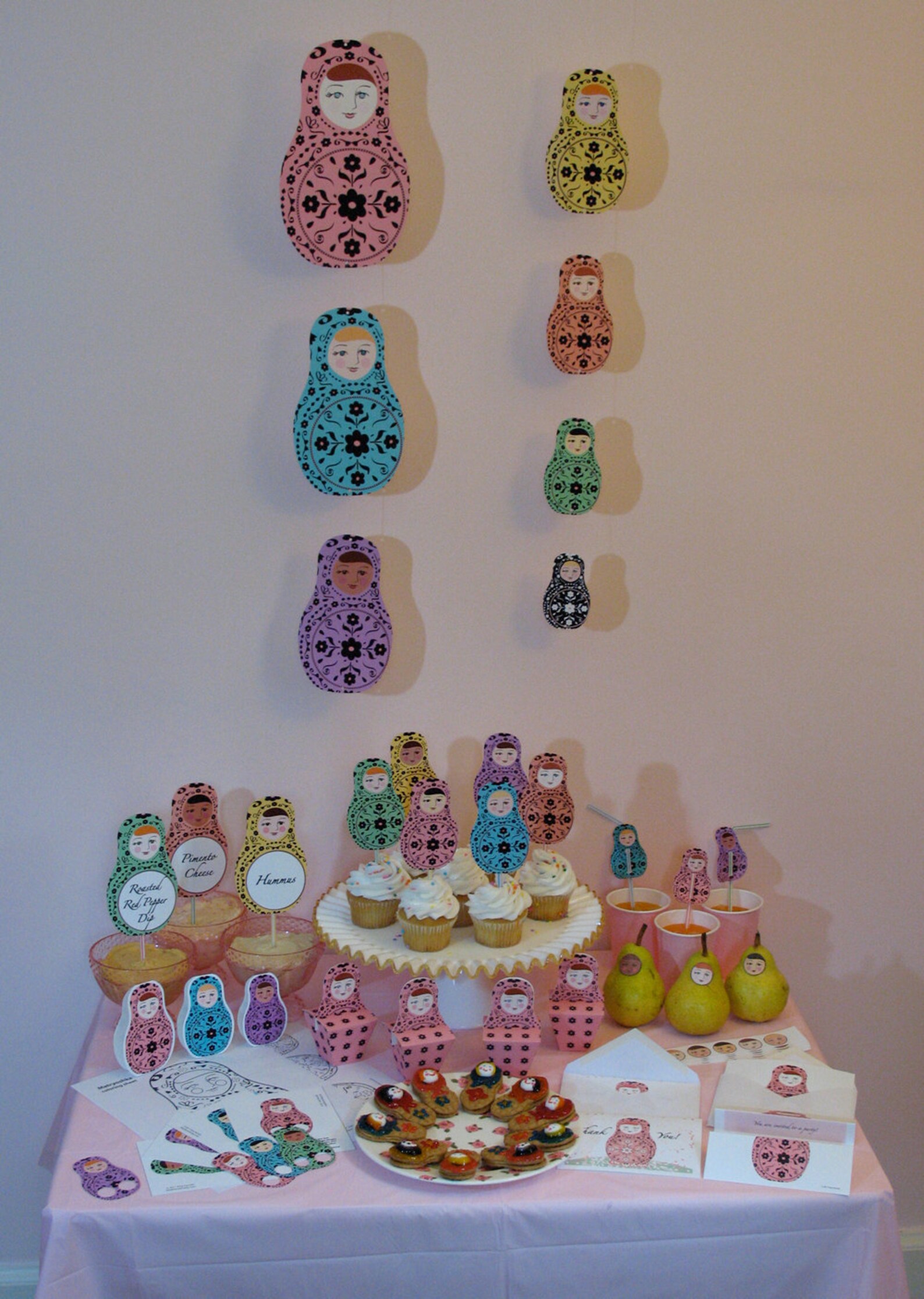 Matryoshka Party Kit Printable Files Russian Dolls Babushka | Etsy