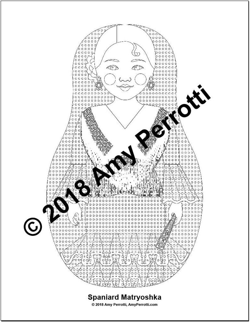 Spaniard Coloring Sheet Printable File, Traditional Folk Dress ...