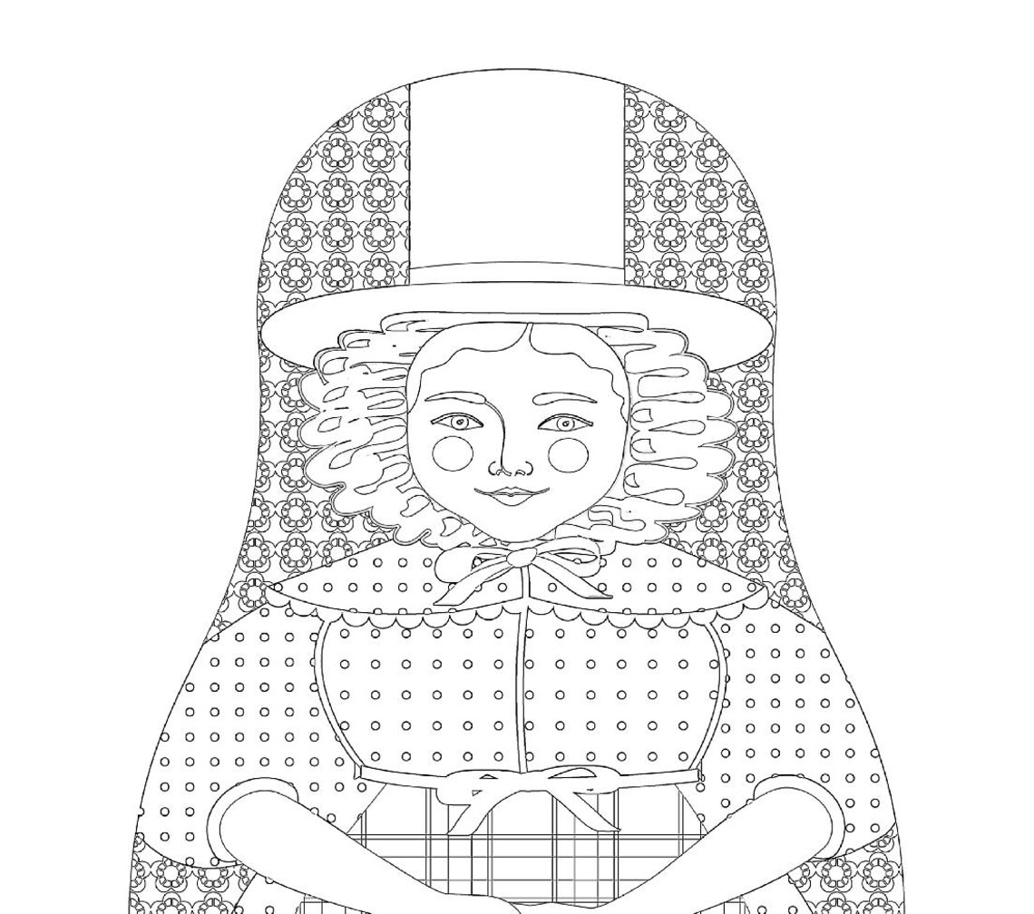 Welsh Coloring Sheet Printable File, Traditional Folk Dress, Matryoshka ...