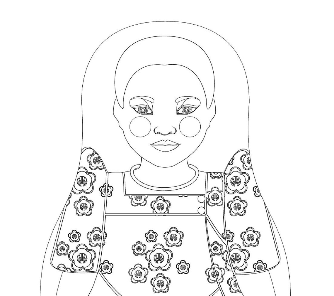 Ugandan Coloring Sheet Printable File, Traditional Folk Dress ...