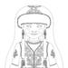Kazakh Coloring Sheet Printable File, Traditional Folk Dress ...