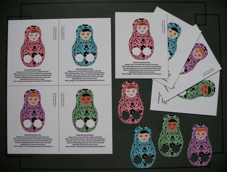 Matryoshka Party Activities Printable File Nesting Dolls - Etsy