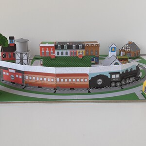 Model Train Layout Printable PDF Paper Craft - Etsy