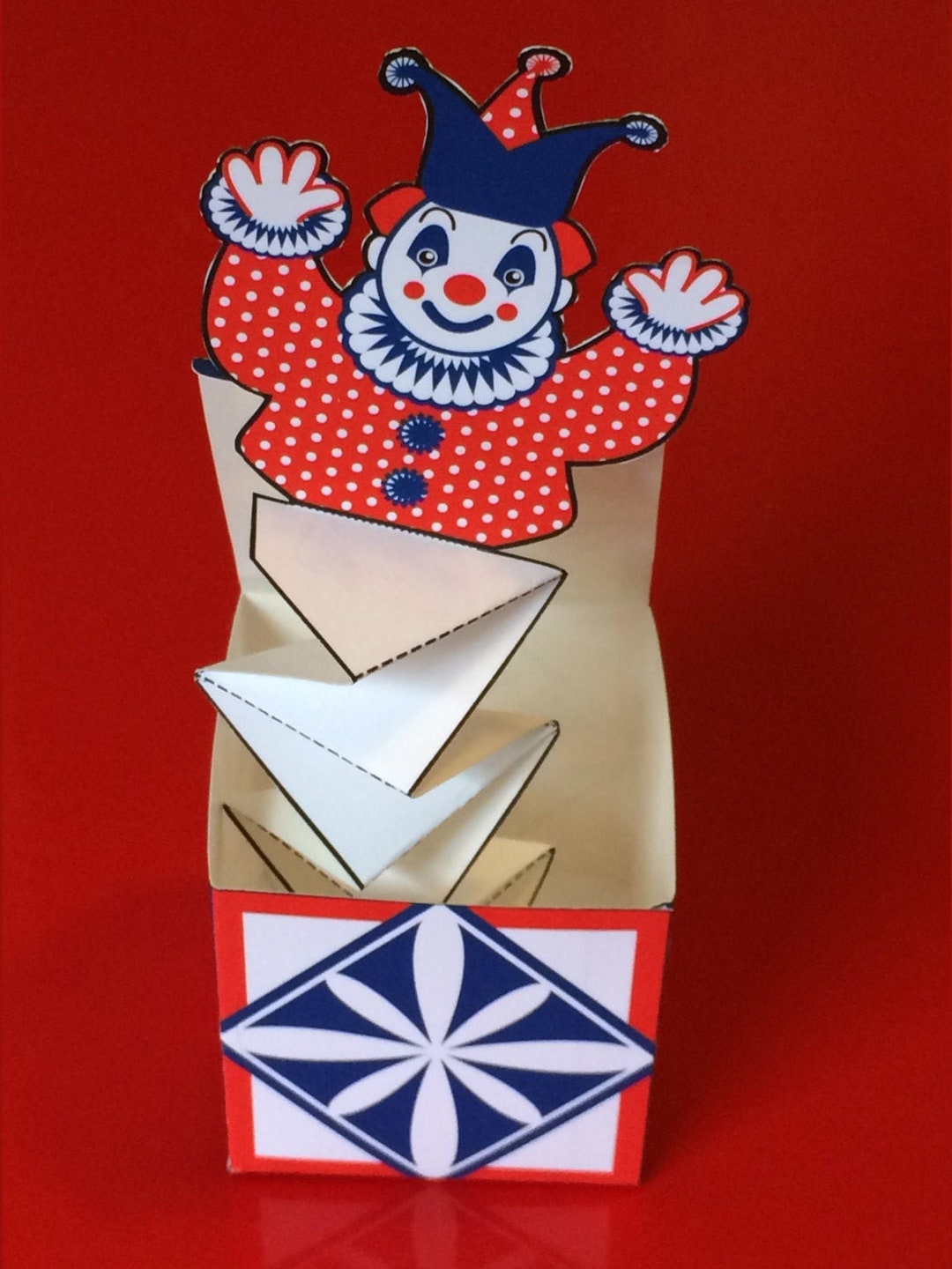Happy Clown Jack in the Box Pop up DIY Paper Toy Craft Printable PDF ...