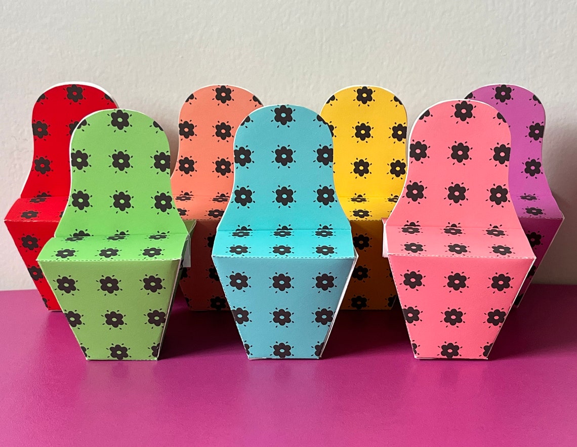 Matryoshka Party Favor Boxes Printable File Russian Babushka Nesting ...