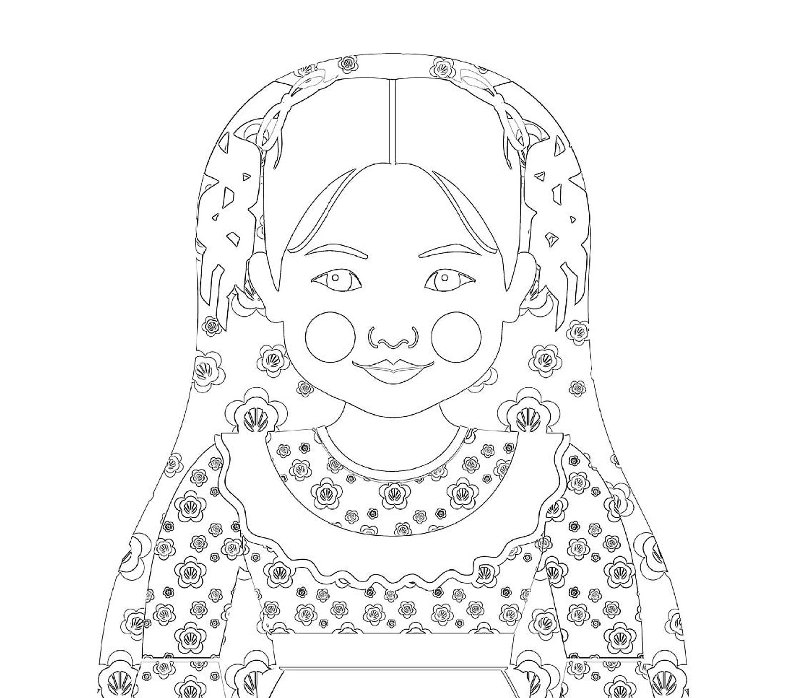 Chilean Coloring Sheet Printable File, Traditional Folk Dress ...
