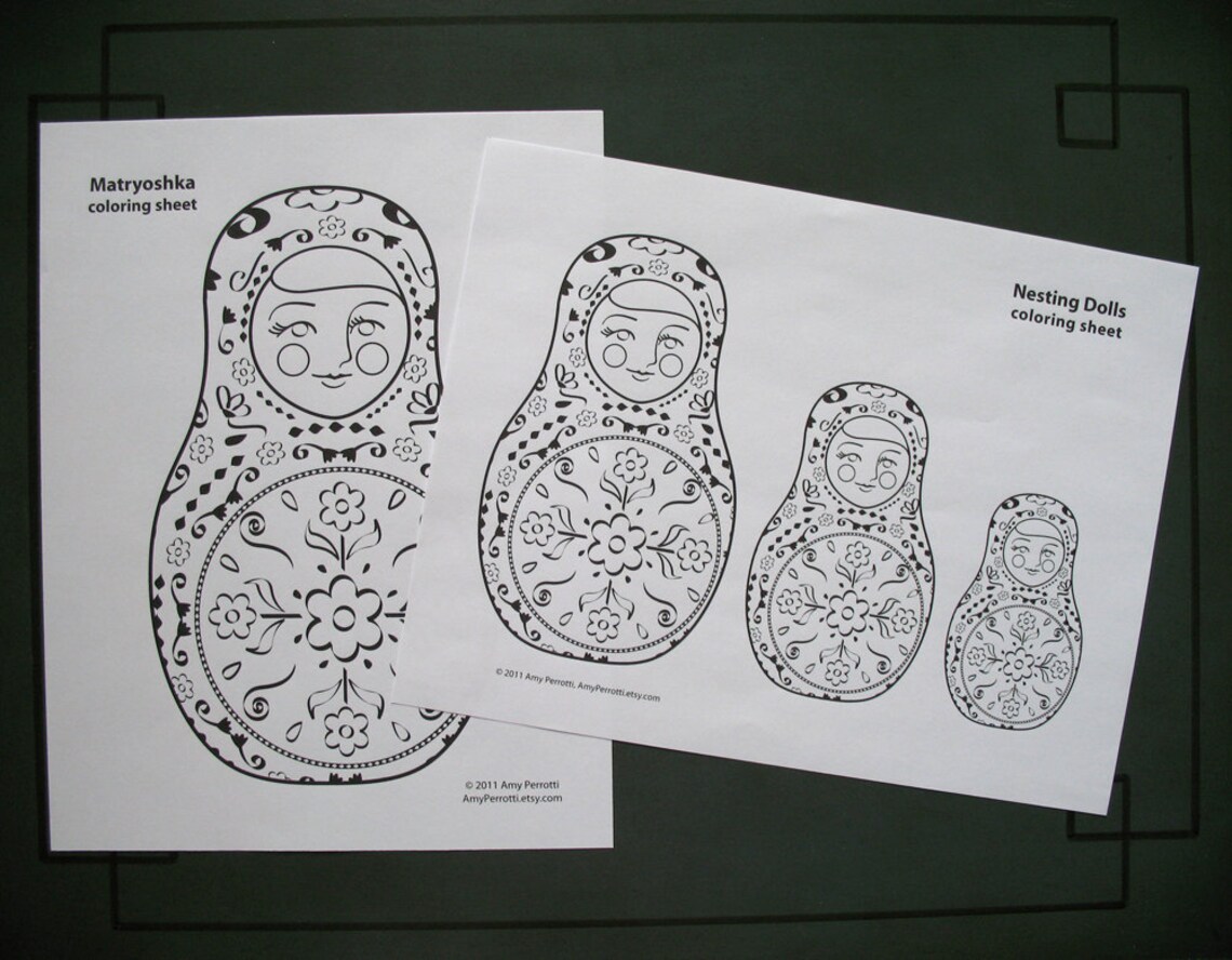 Matryoshka Party Activities Printable File Nesting Dolls - Etsy