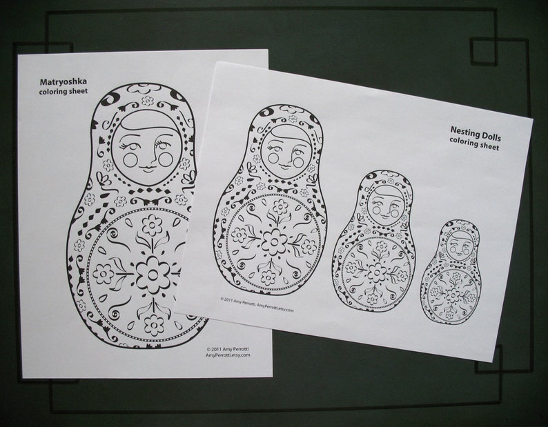 Matryoshka Party Activities Printable File Nesting Dolls - Etsy