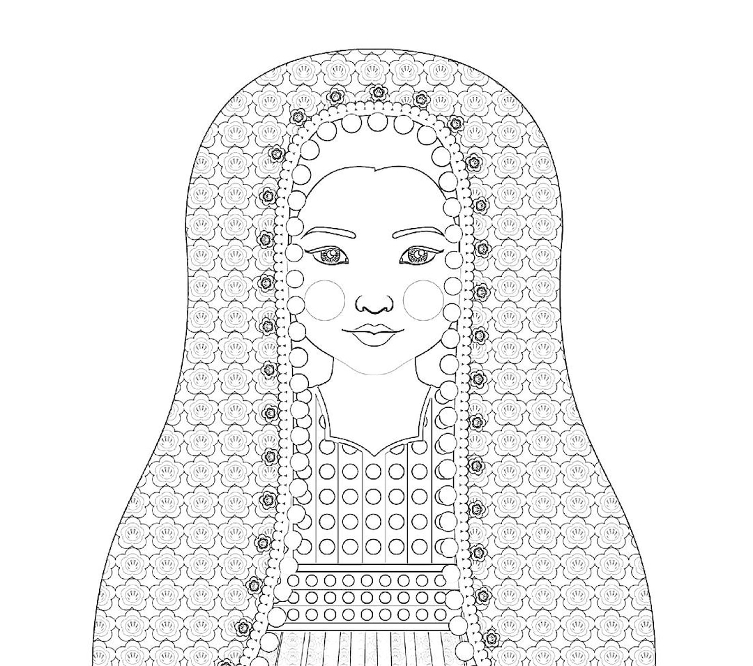 Afghan Coloring Sheet Printable File, Traditional Folk Dress ...