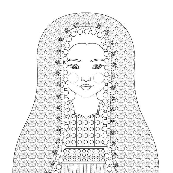 Bulgarian Coloring Sheet Printable File, Traditional Folk Dress ...