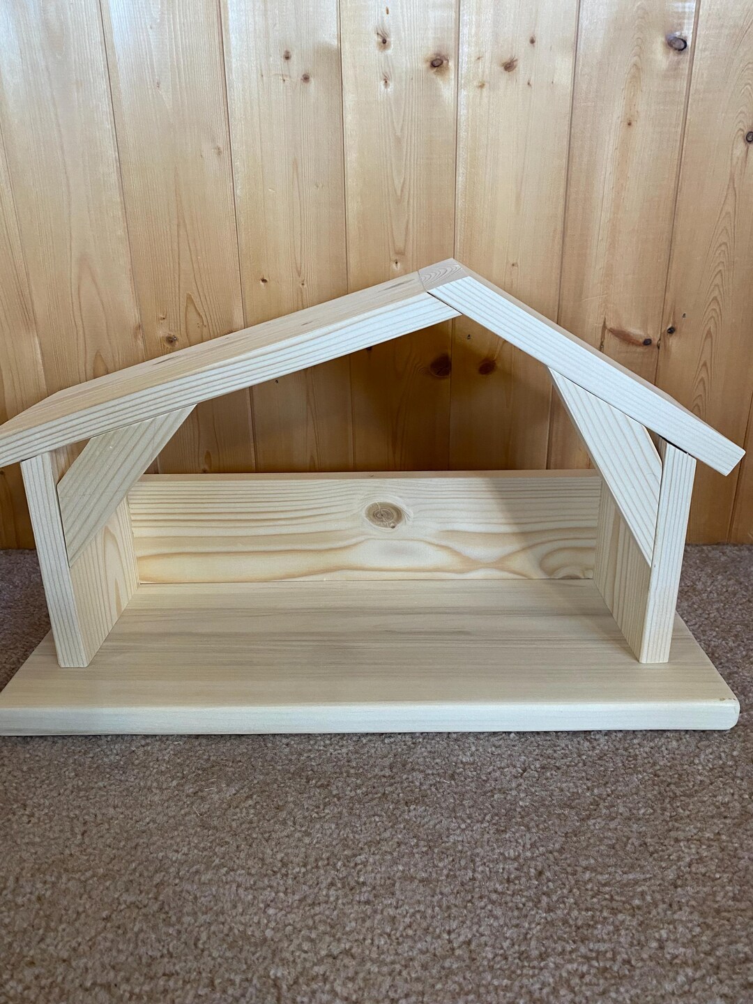 Nativity Manger Only Wooden Manger Wooden Nativity Scene Craft For ...