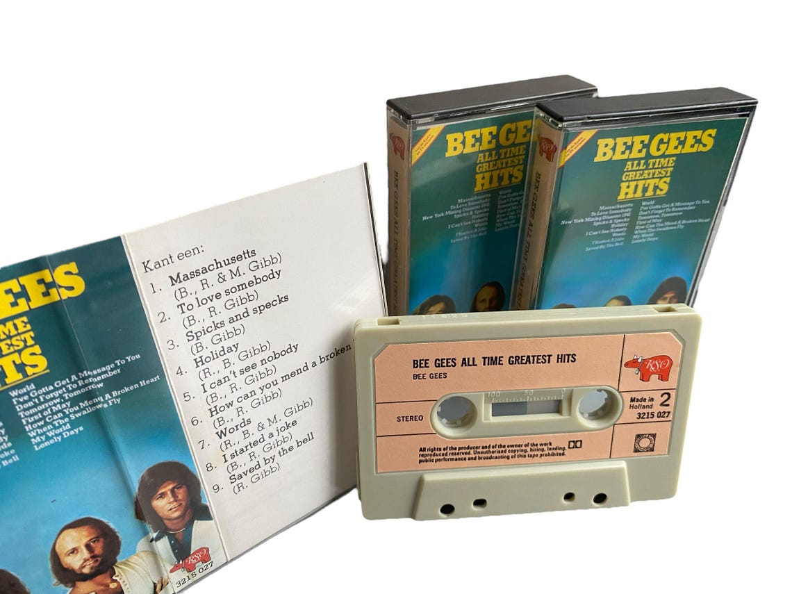 Vintage Bee Gees Cassette Tapes: Greatest Hits Collection - Etsy